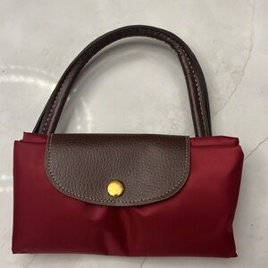 Bags | Red Nylon Bag Looks Like A Longchamp | Poshmark